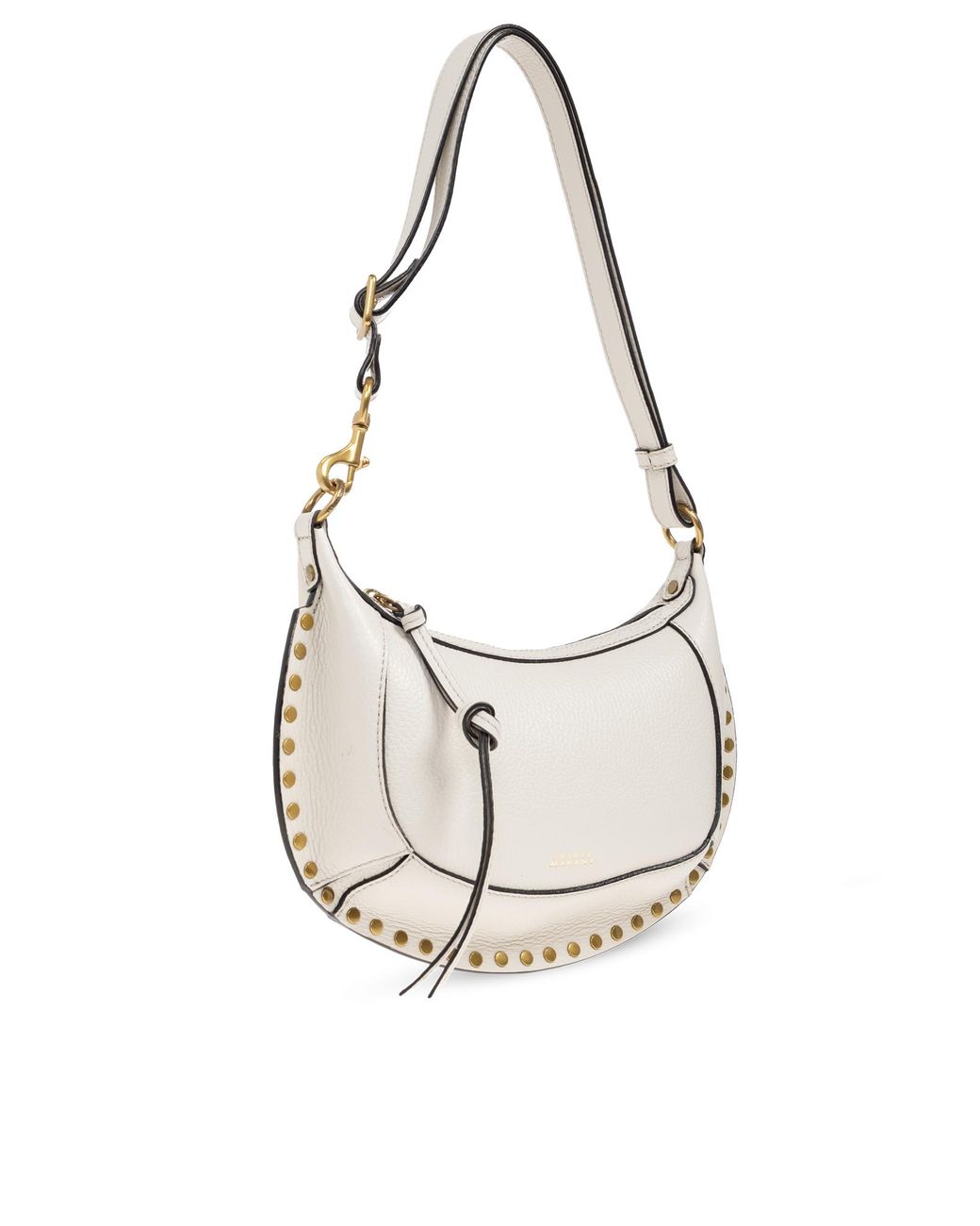 Isabel Marant Leather Shoulder Bag 'Oskan Moon' in Black | Lyst