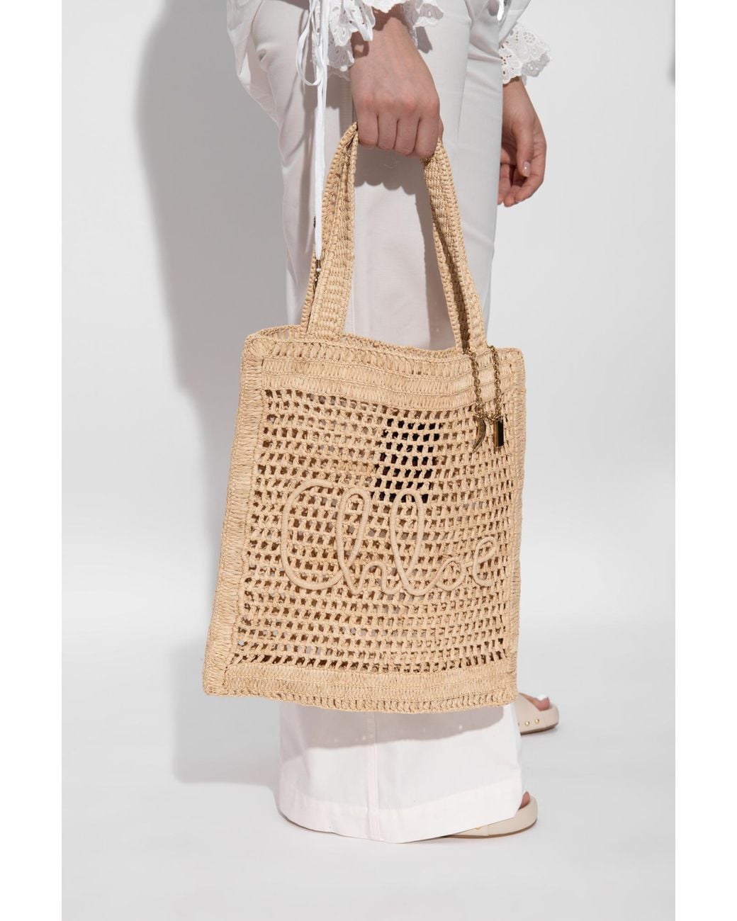 Chloé Shopper Bag "Summer Banana" in White | Lyst