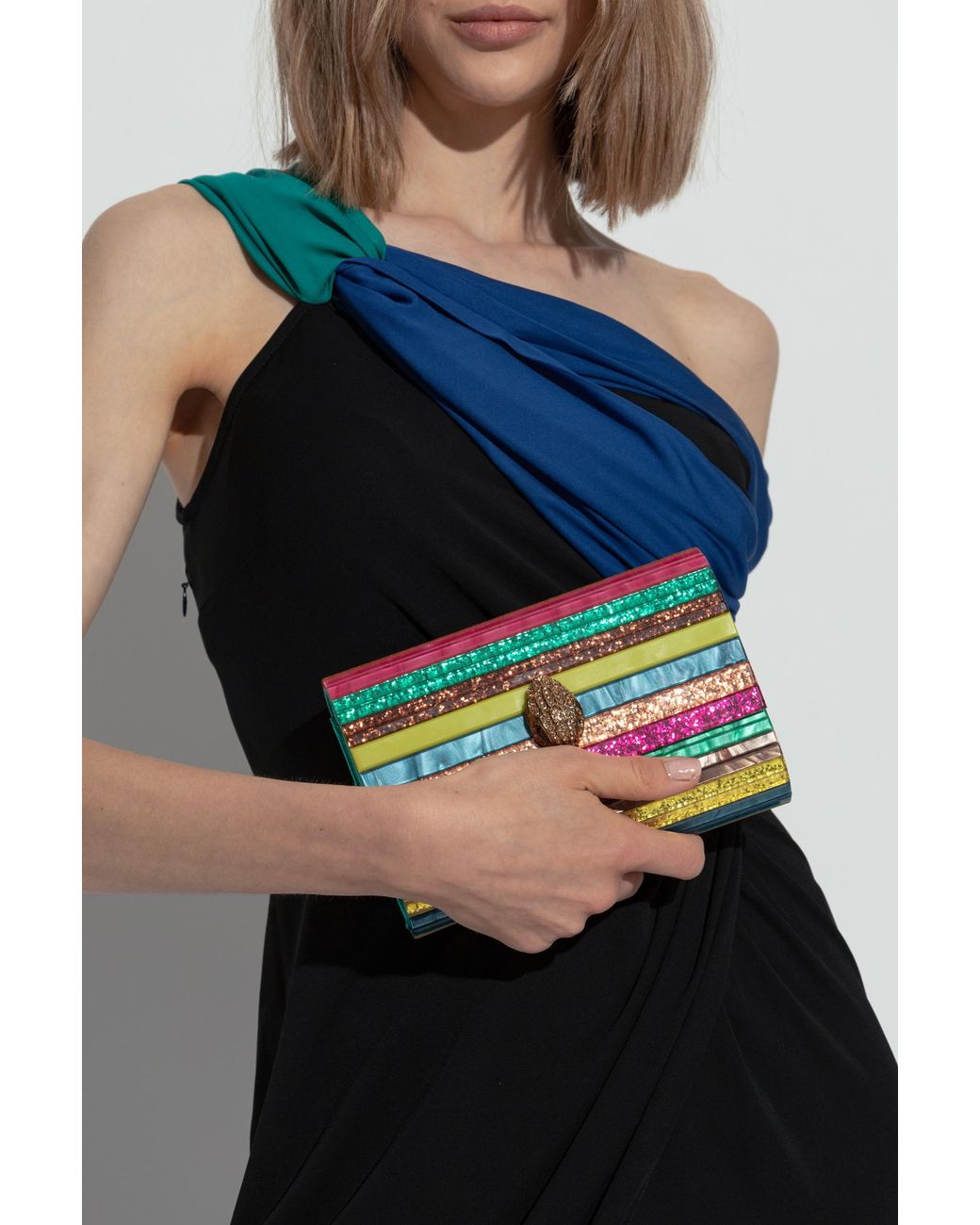 Kurt Geiger Clutch Party Eagle In Blue Lyst