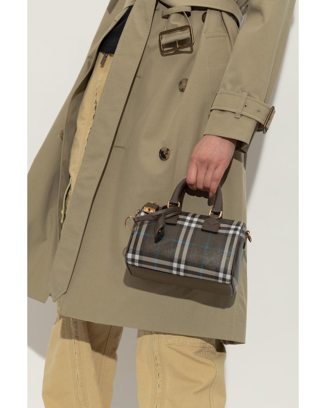 Burberry Handbag Mini Bowling Bag in Green | Lyst