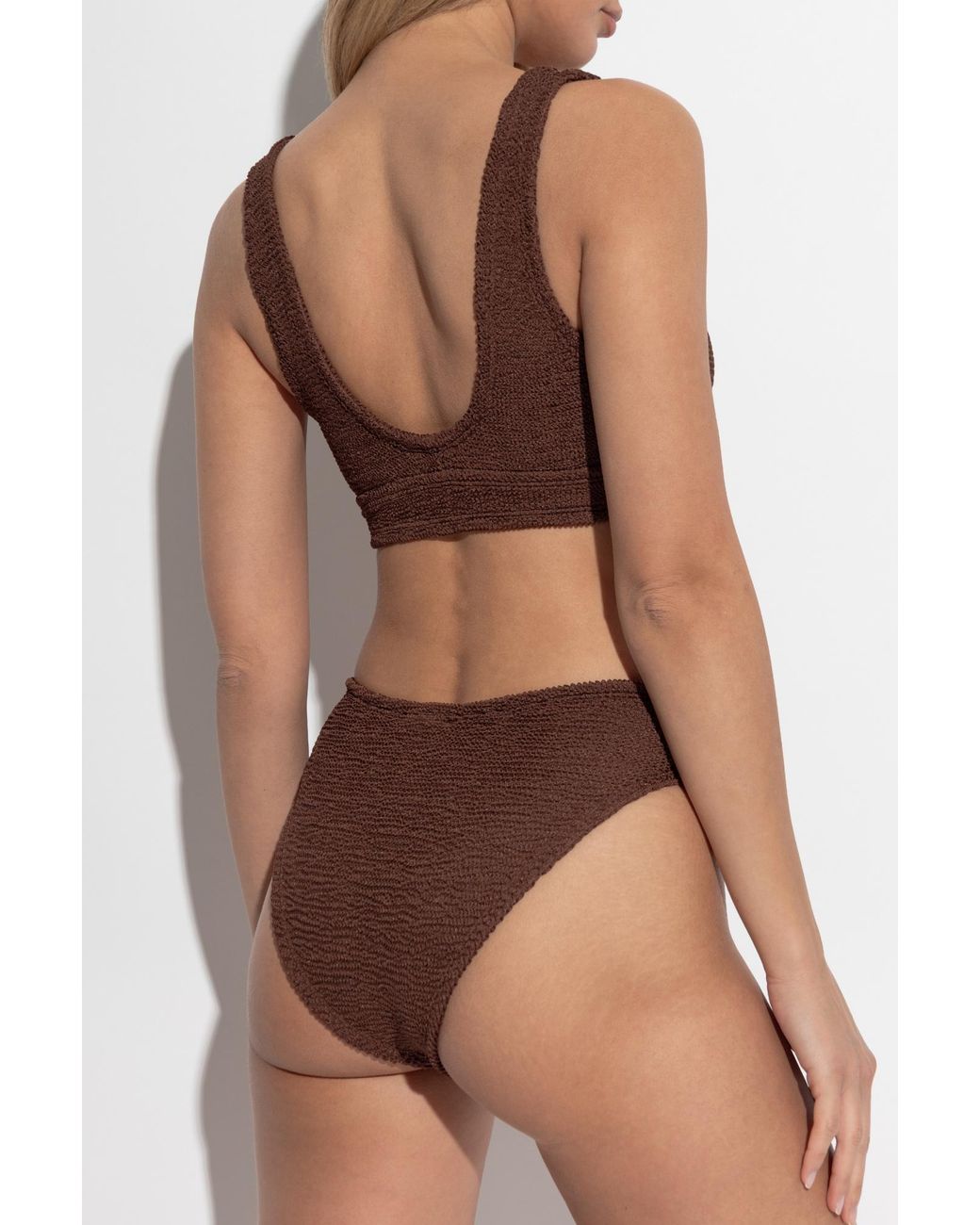 Hunza G Two-Piece Swimsuit "Angel" in Brown | Lyst