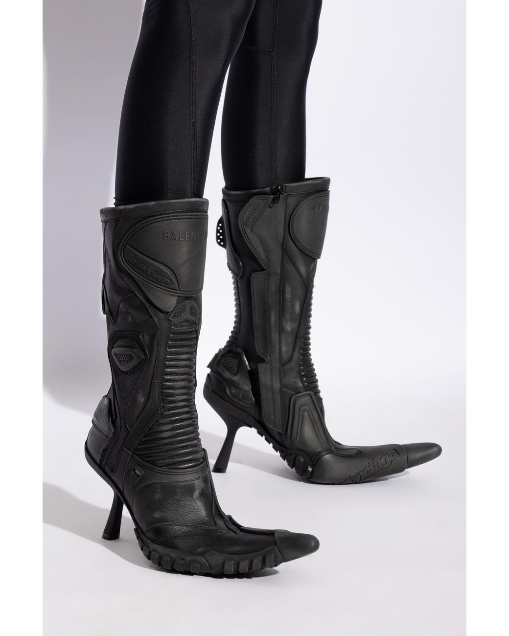 Balenciaga Heeled Ankle Boots in Black | Lyst