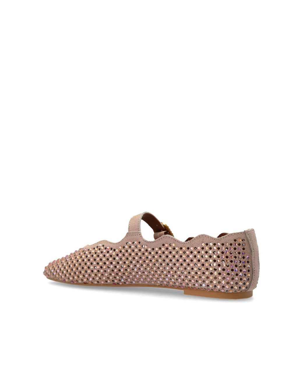Kurt Geiger 'Wavy Mayfair' Ballet Flats in Natural | Lyst