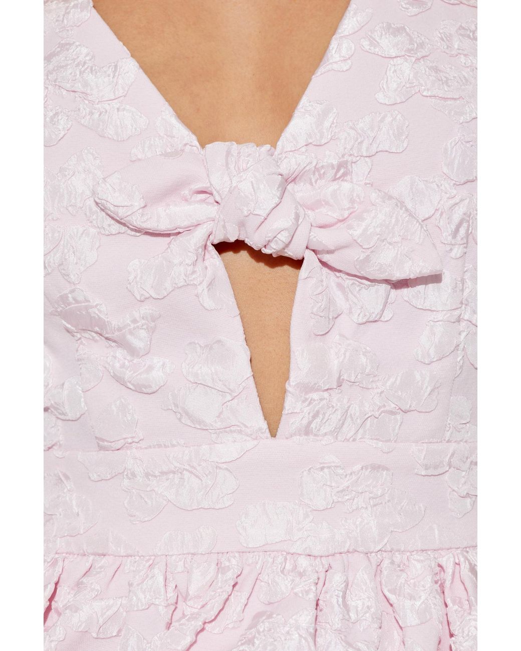 ROTATE BIRGER CHRISTENSEN Top With Floral Motif in Pink | Lyst UK