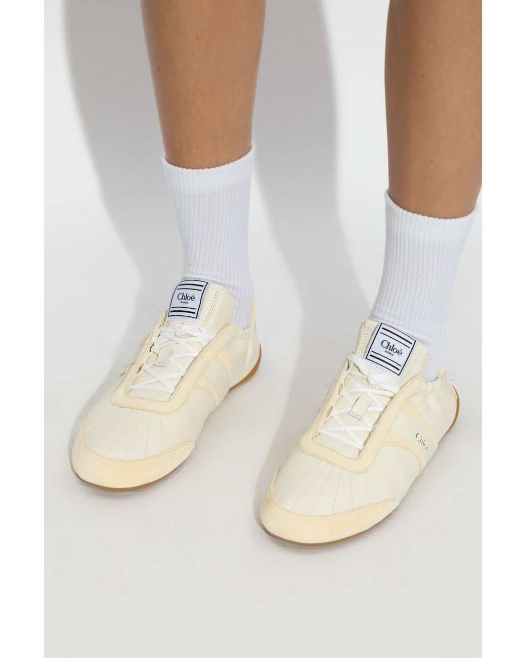 Chloé Chloe Kick Sports Shoes in White | Lyst