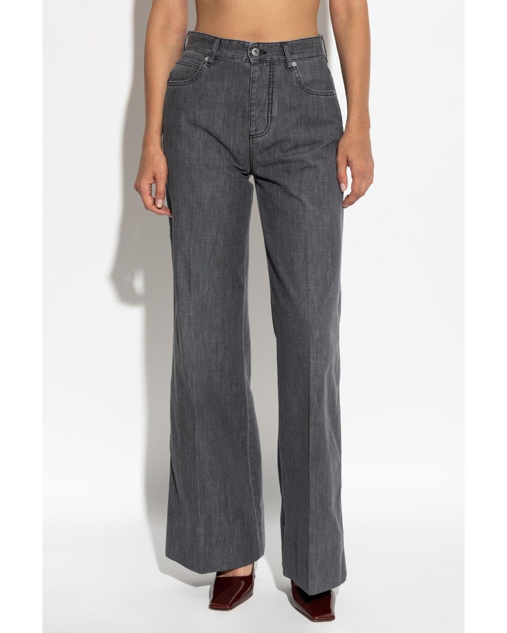 Bottega Veneta 'Wild Leg' Jeans in Gray | Lyst