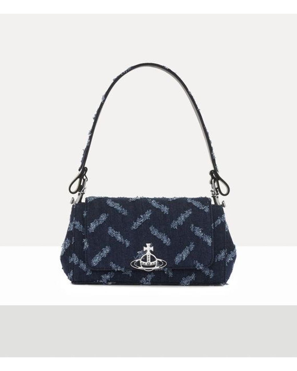 Vivienne Westwood Hazel Medium Handbag Ripped Denim in Blue | Lyst UK