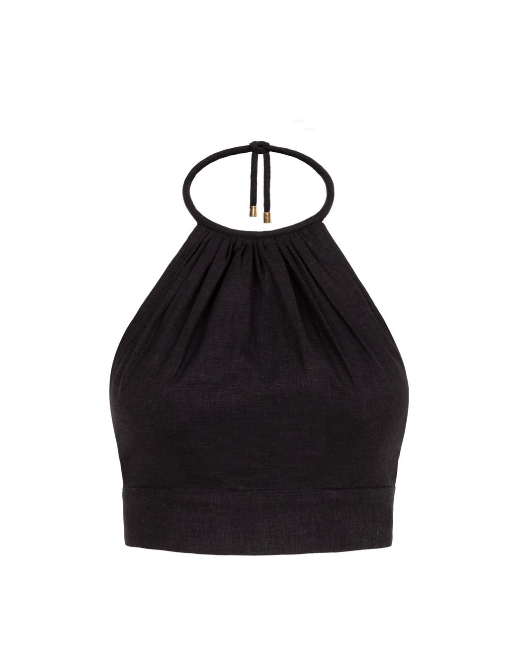 ViX Ibiza High Neck Halter Top in Black | Lyst