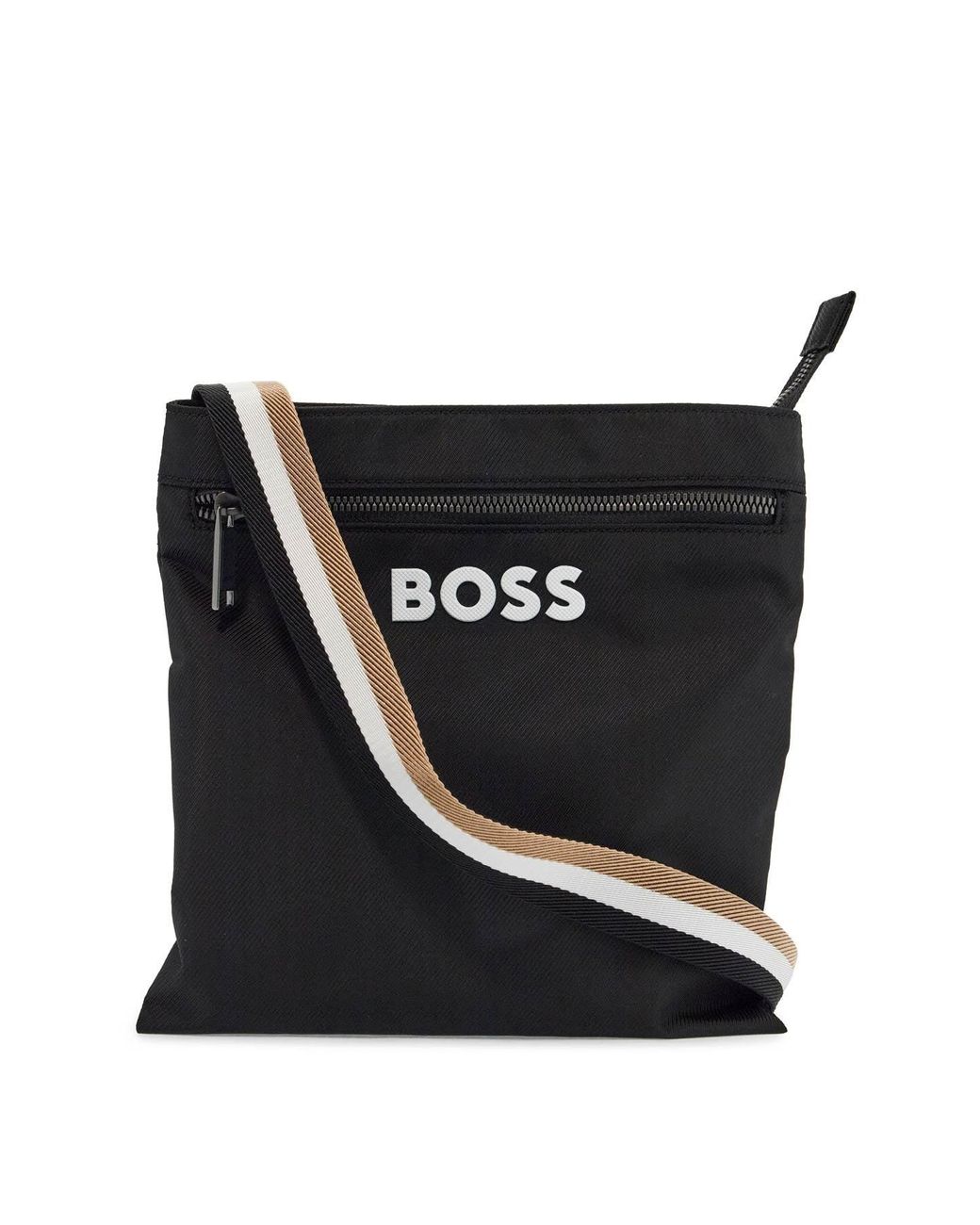 BOSS Rectangular Shoulder Bag Catch 3.0 Envelope in Black for Men | Lyst