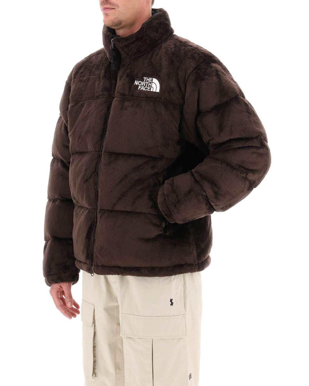 The North Face Nuptse Velour Puffer Jacket in Black for Men The North Face Nuptse Velour Puffer Jacket in Black for Men