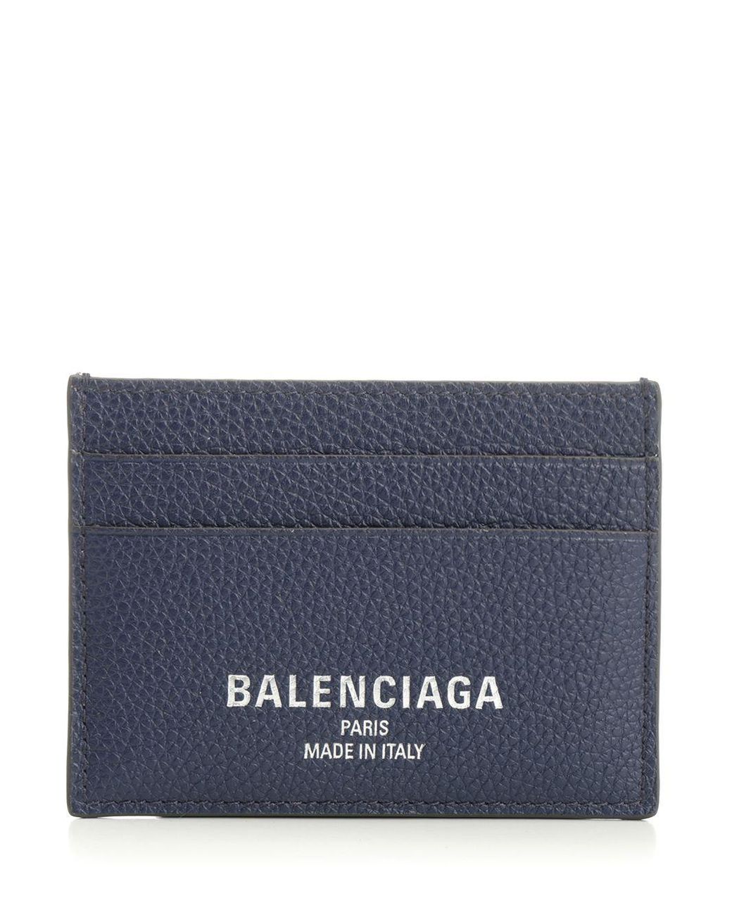Balenciaga Leather Card Holder Wallets in Blue for Men | Lyst UK
