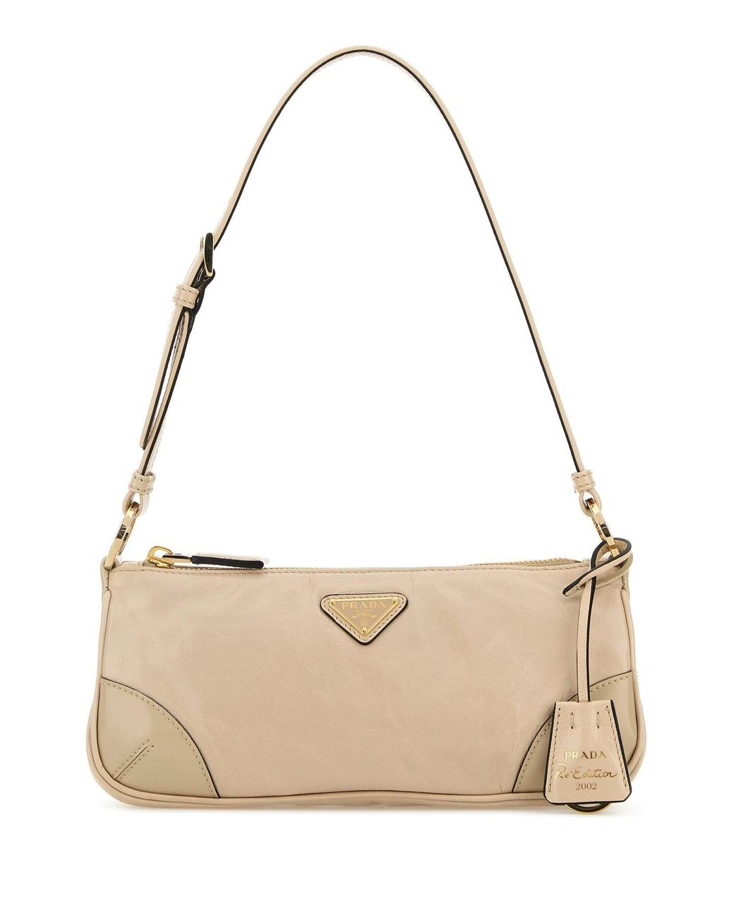 Prada Light Leather Re-Edition 2002 Shoulder Bag in Natural | Lyst
