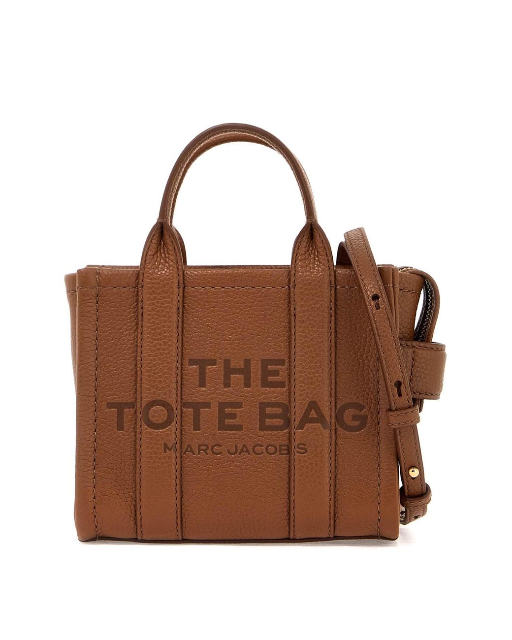 Marc Jacobs The Leather Mini Tote Bag in Brown | Lyst