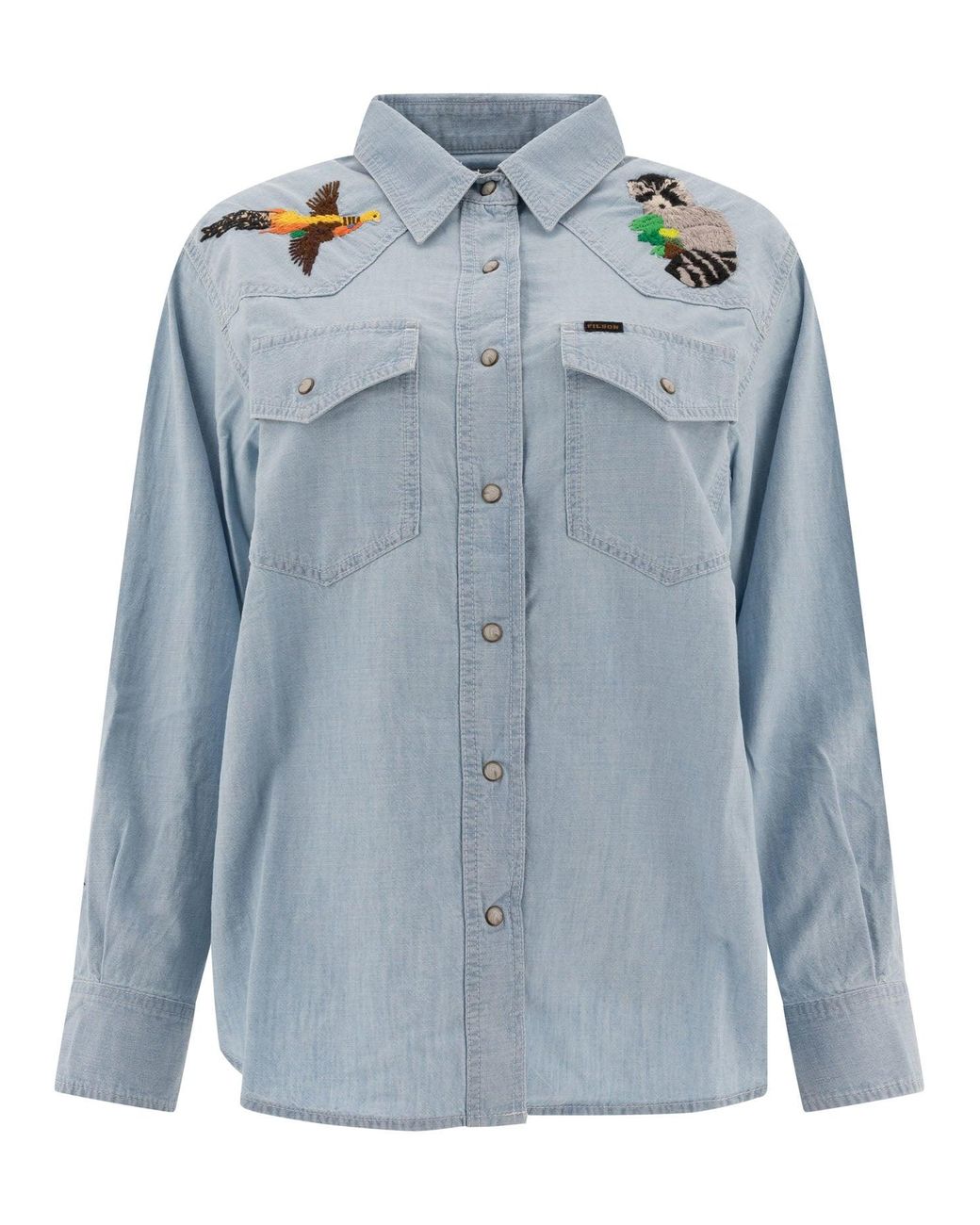 Filson Embroidered Western Shirt Shirts in Blue | Lyst