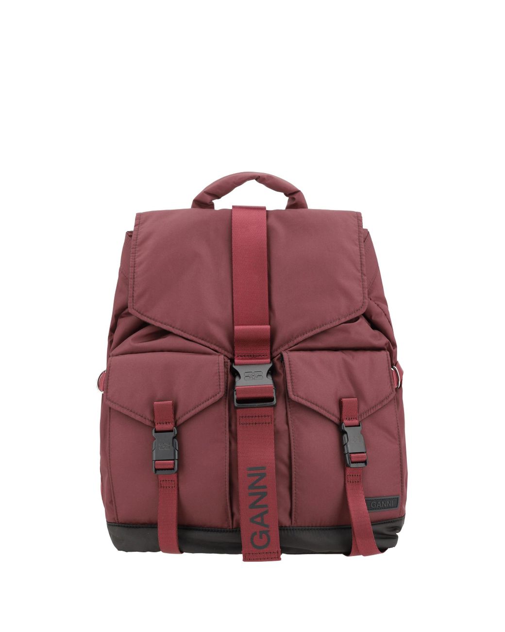 Ganni Recycled Tech Backpack in Red | Lyst