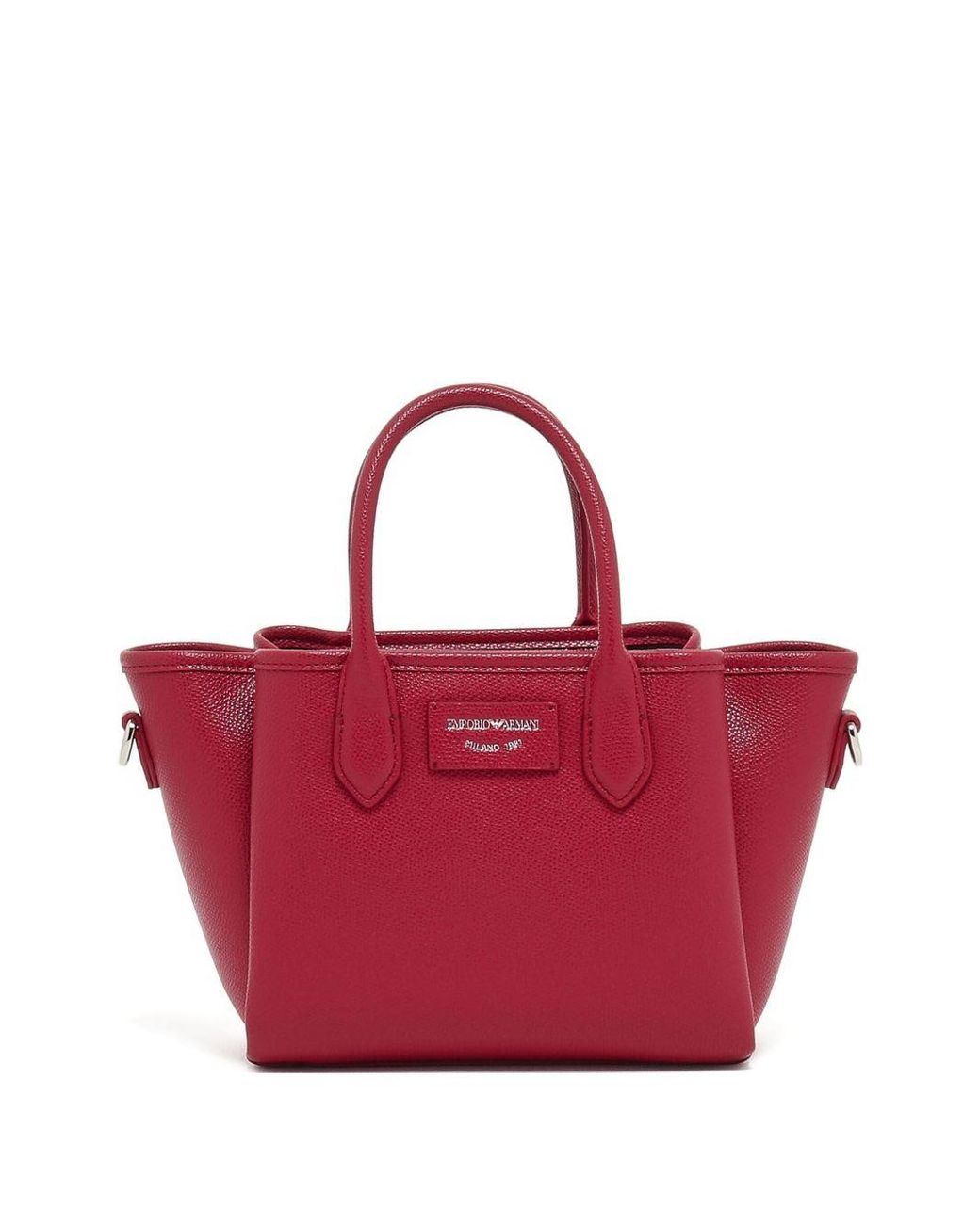Emporio Armani Small Tote Bag in Red | Lyst