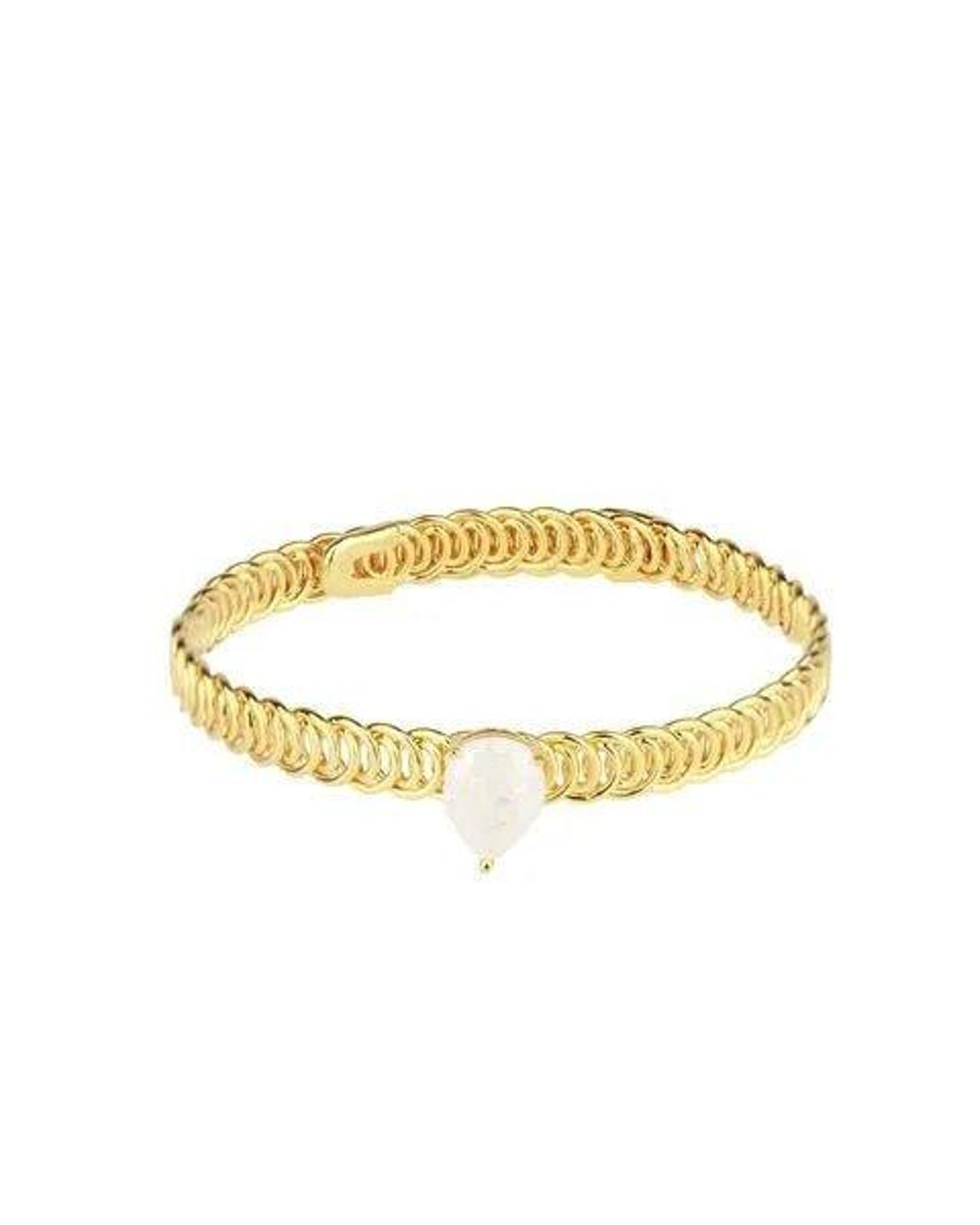 Saachi Teardrop Stone Bangle Bracelet in Metallic | Lyst