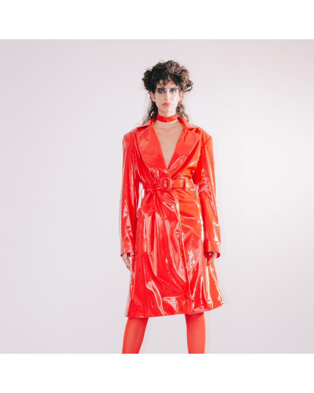 Paloma Lira Flag Trench in Red | Lyst
