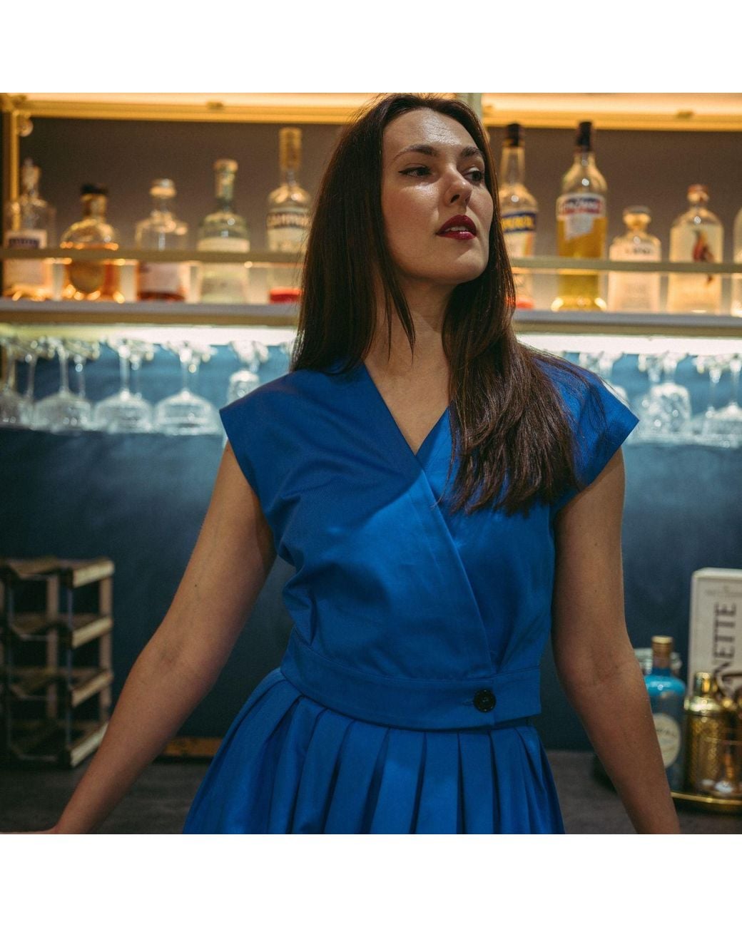 BEIRA Mari Cornflower Tailored Top & Waistcoat in Blue | Lyst