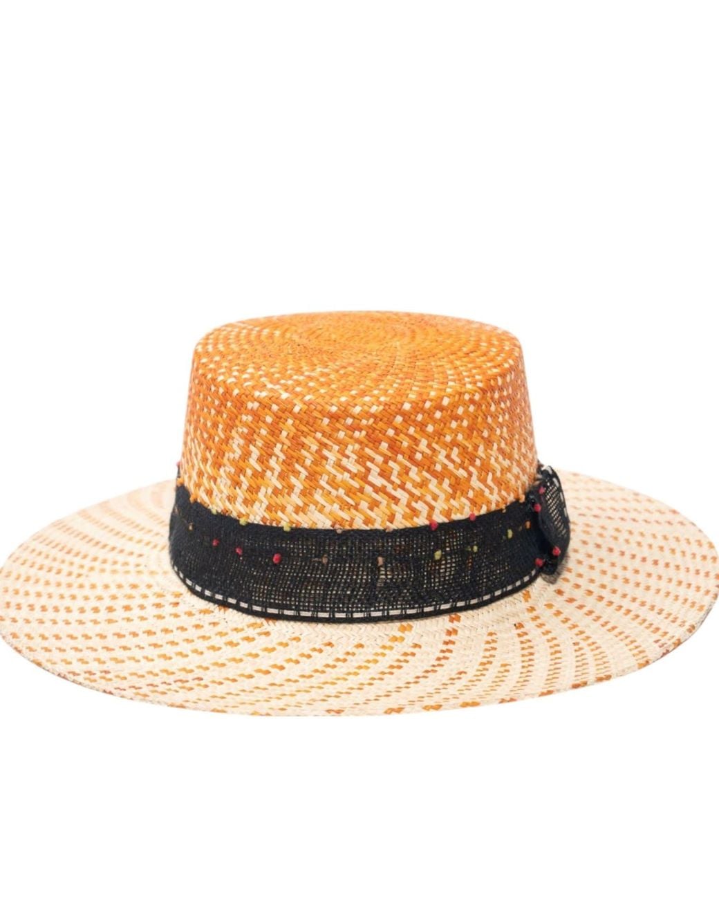 ORTUS Neutrals Lulo Straw Boater Hat in Orange | Lyst UK