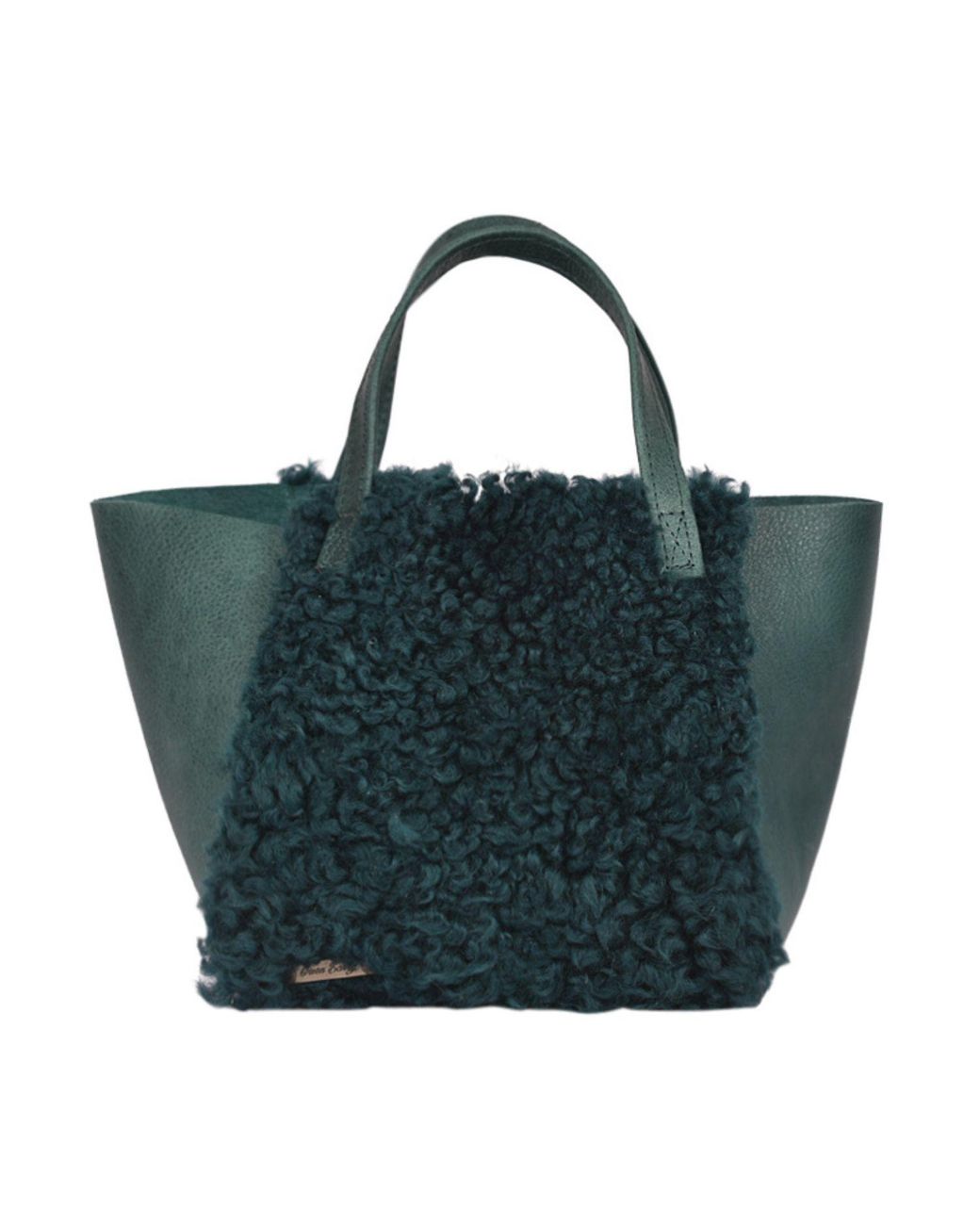 Owen Barry Shearling Grab Bag Seahorse in Green | Lyst