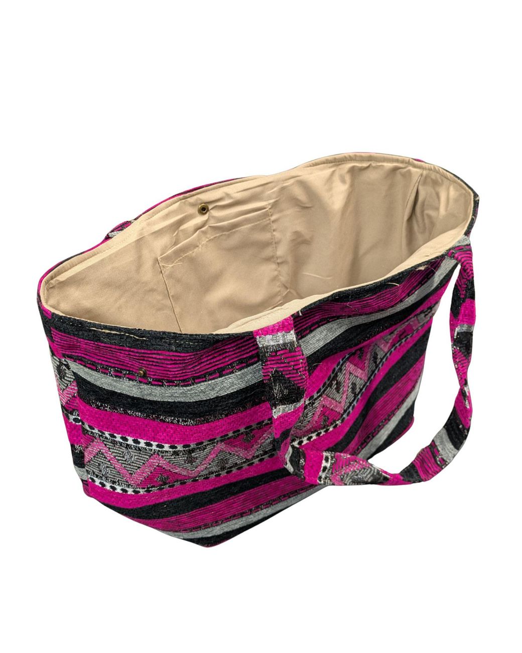 Berber Leather The Nador Large Expandable Fabric Tote in Purple | Lyst
