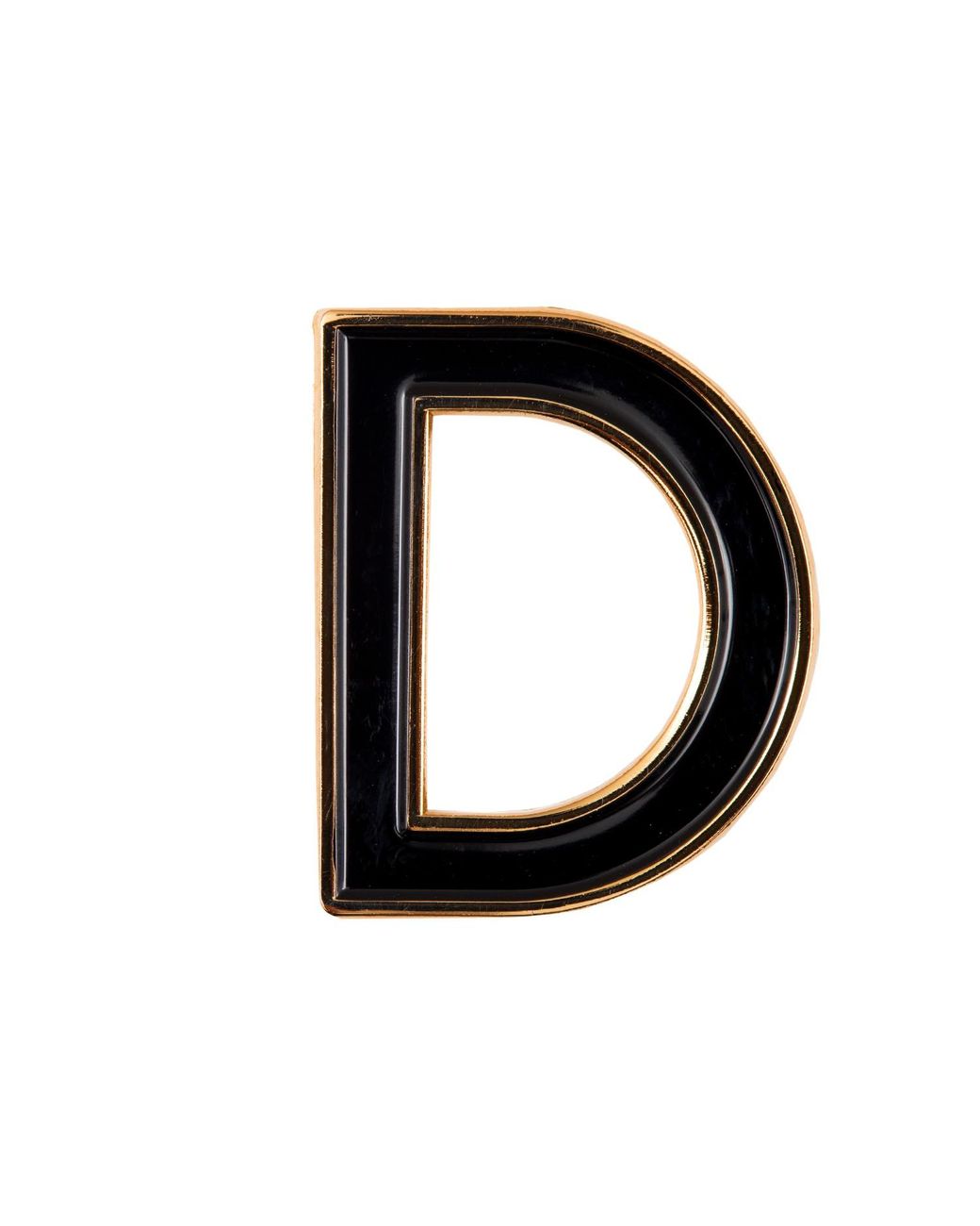 Make Heads Turn Enamel Letter D Pin in Black | Lyst UK