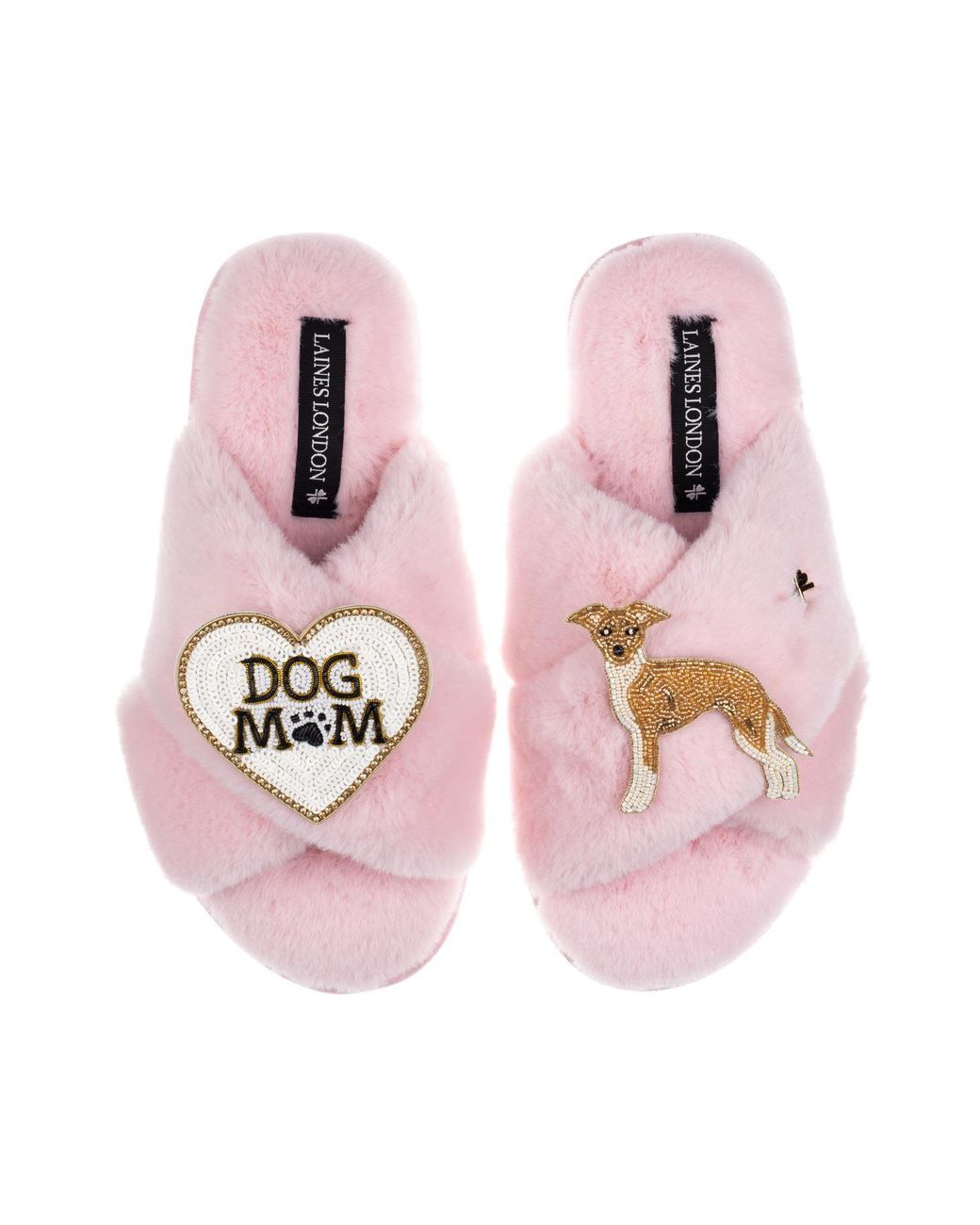 Laines London Classic Slippers With Dog Mum/Mom & Fawn & Italian ...