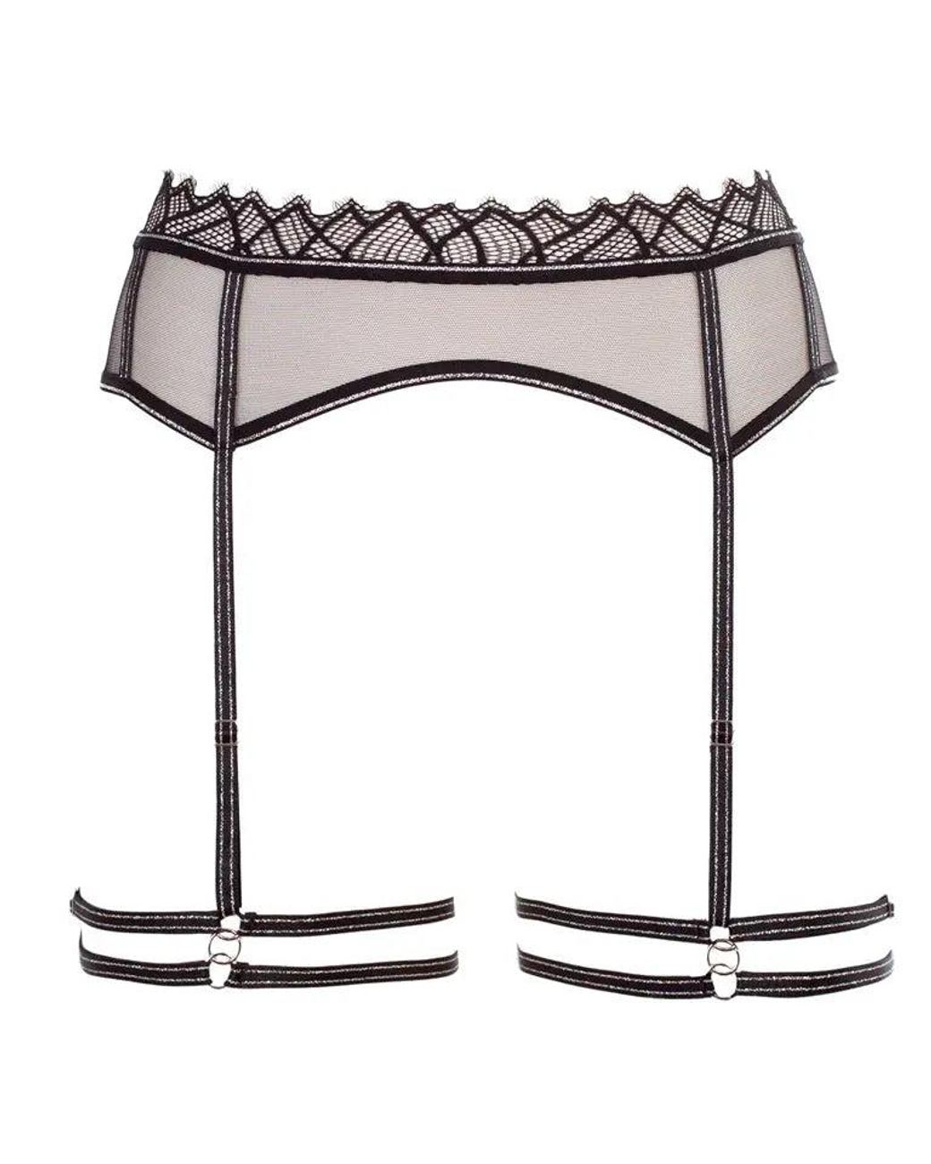 Bracli Manhattan Harness Garter in White | Lyst