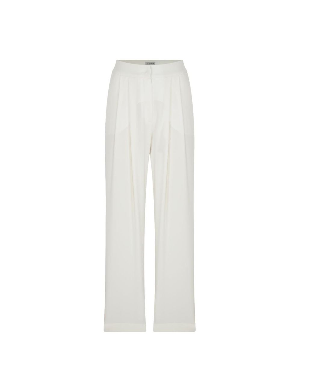 NAZLI CEREN Tina Crepe Trousers in White | Lyst
