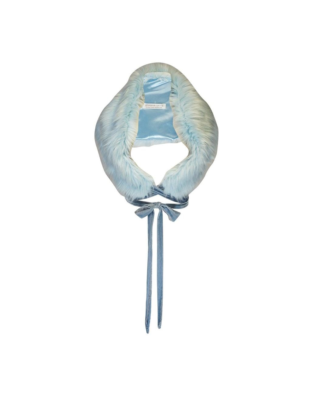 Jennafer Grace Ice Faux Fur Velvet Knot Stole in Blue | Lyst UK