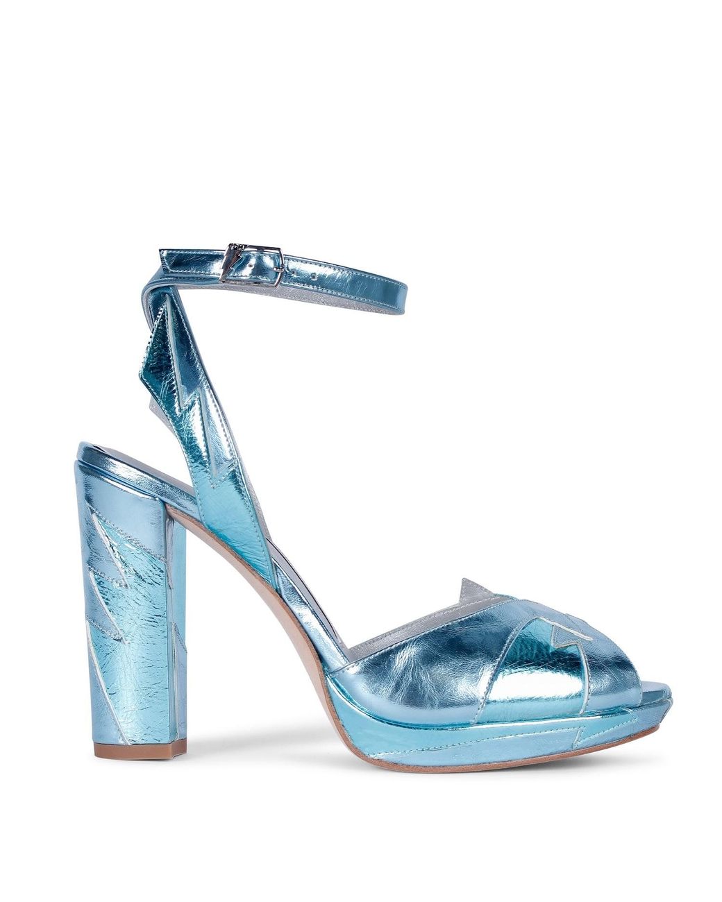 Terry De Havilland Zia Mid Azure Platform Block Heels in Blue | Lyst