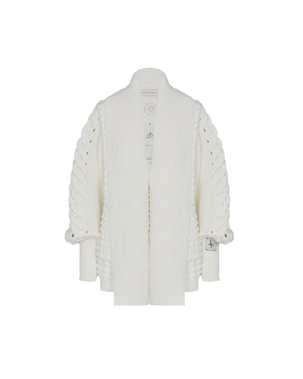 The Extreme Collection Neutrals Danielle Ecru Cropped Cardigan in White ...