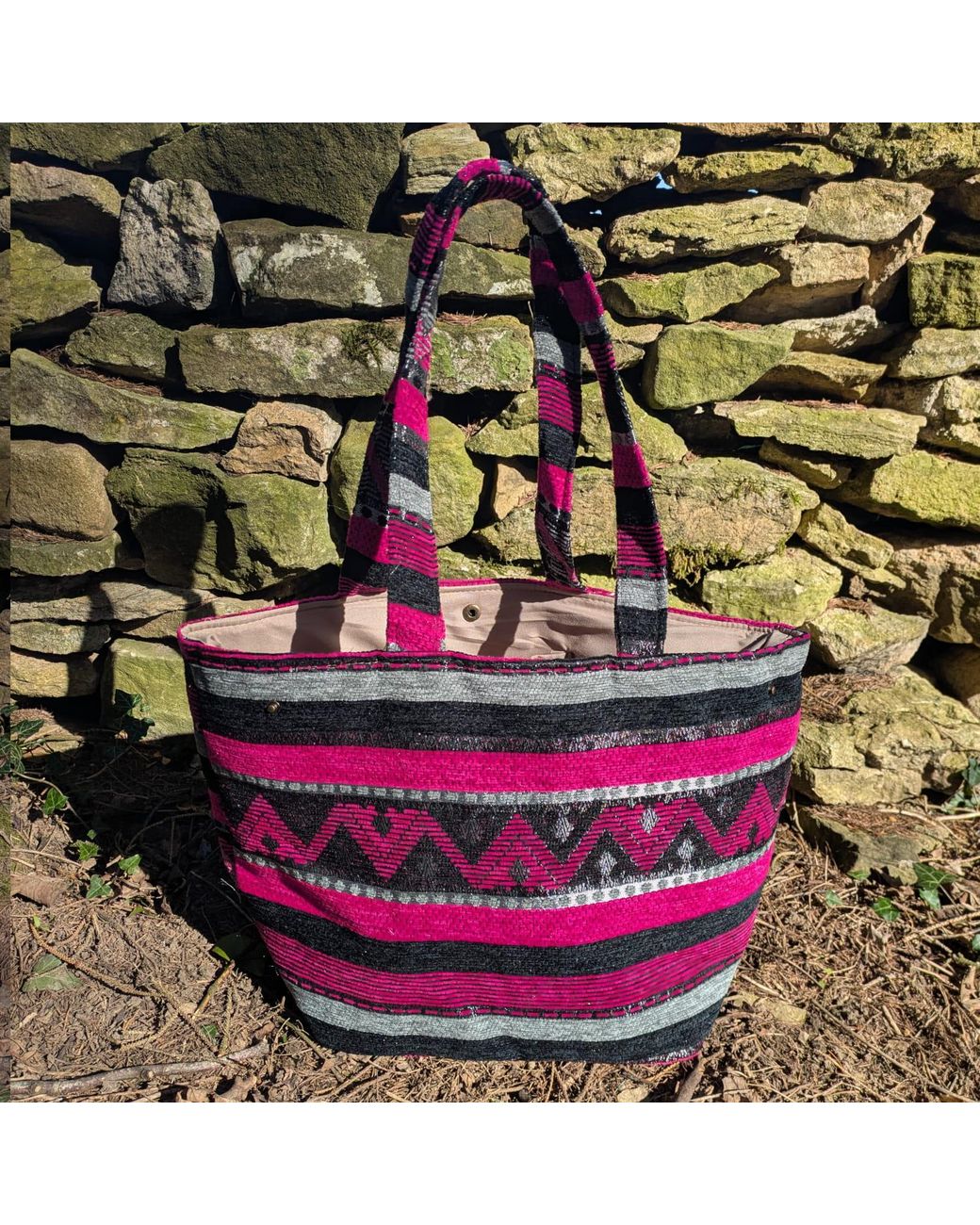 Berber Leather The Nador Small Expandable Fabric Tote in Purple | Lyst UK