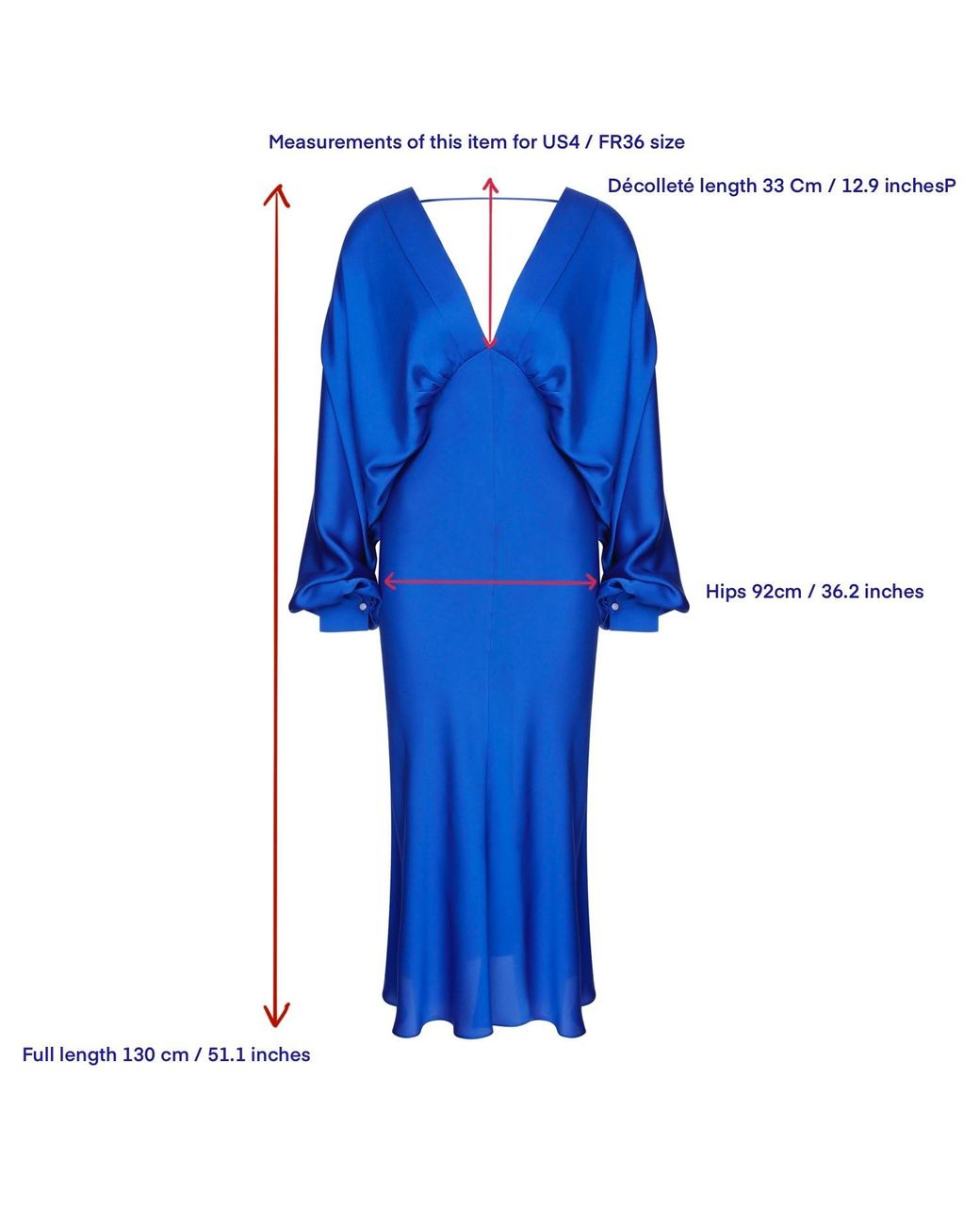 NAZLI CEREN Mila V Neck Satin Dress in Blue | Lyst