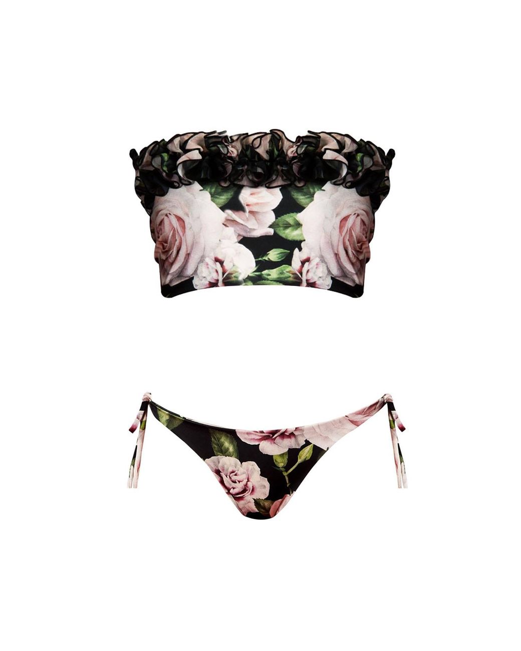 Nur Karaata Bloom Clara Triangle Bikini in Black | Lyst