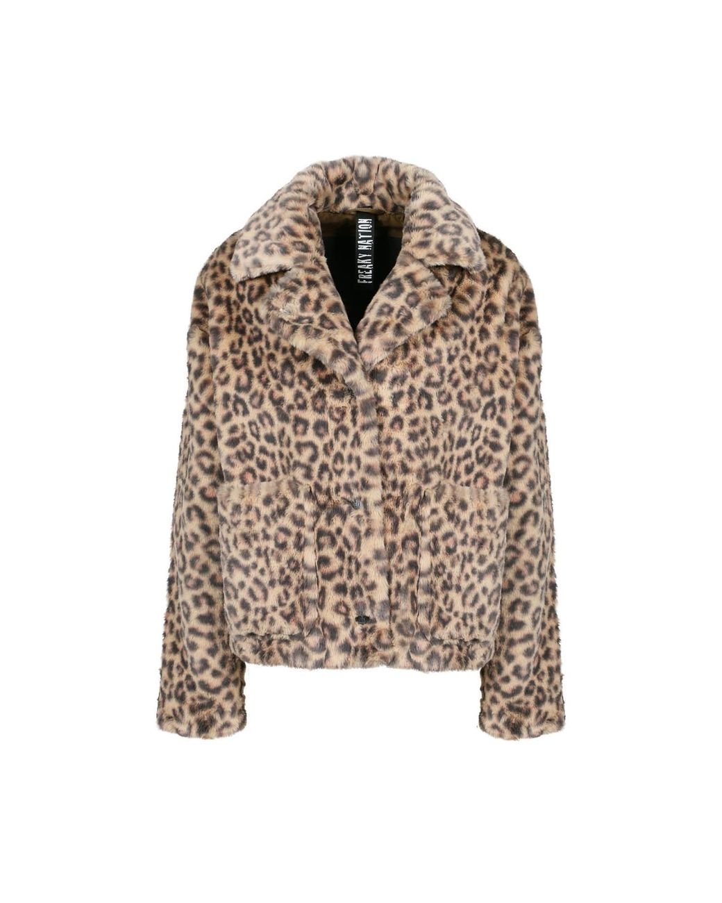 Freaky Nation Cozy Leo Fake Fur Jacket in Brown | Lyst UK