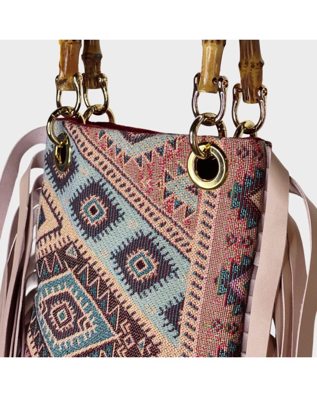 Ruj Heritage Mini Tote Bag Boho in Pink | Lyst