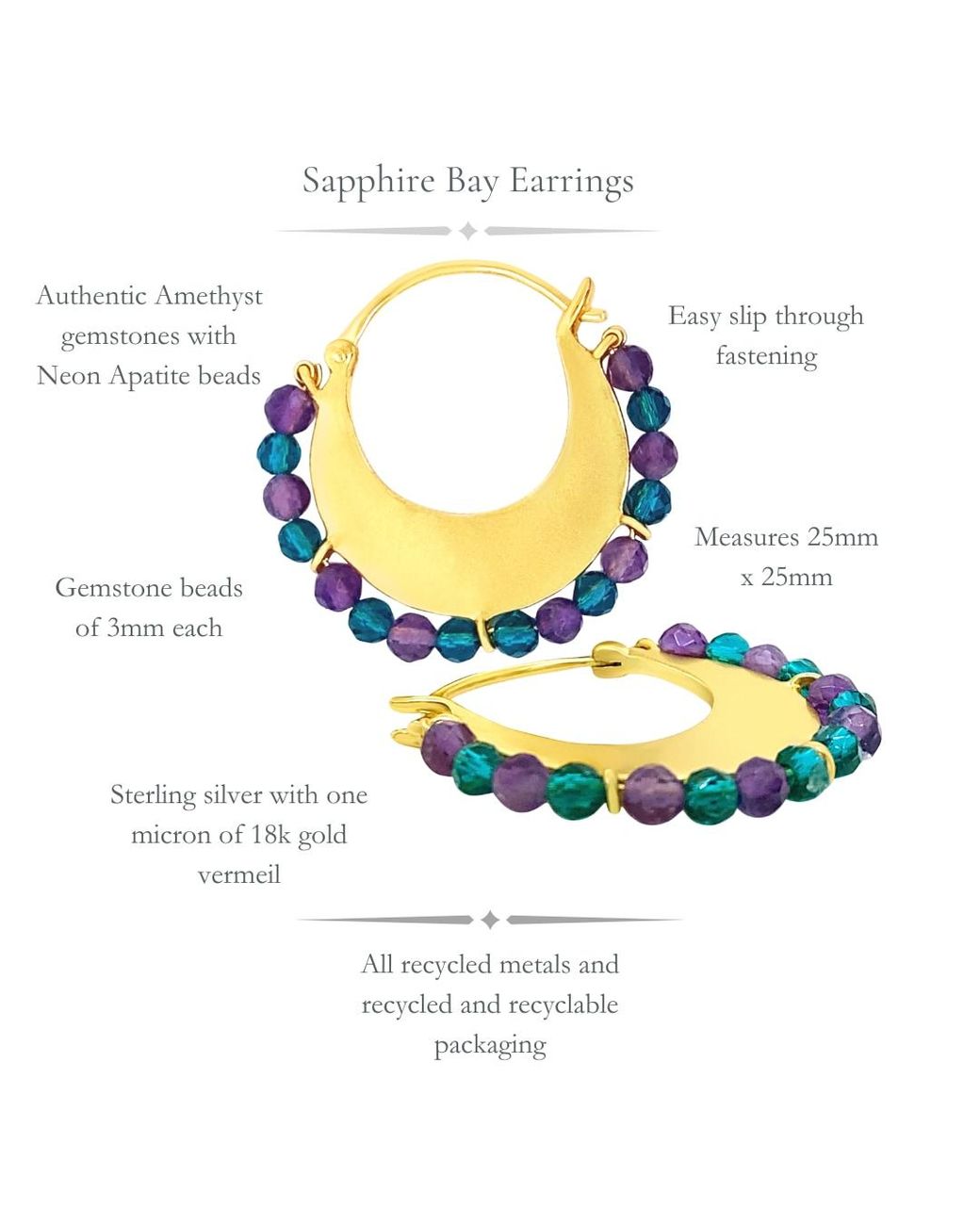 GEM BAZAAR Sapphire Bay Earrings in Blue | Lyst