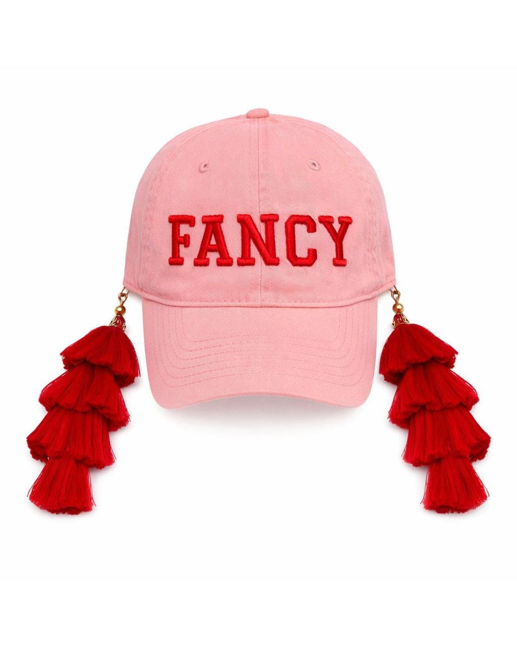 Julia Clancey Tasseltastic Fancy Tassel Baseball Cap in Red | Lyst