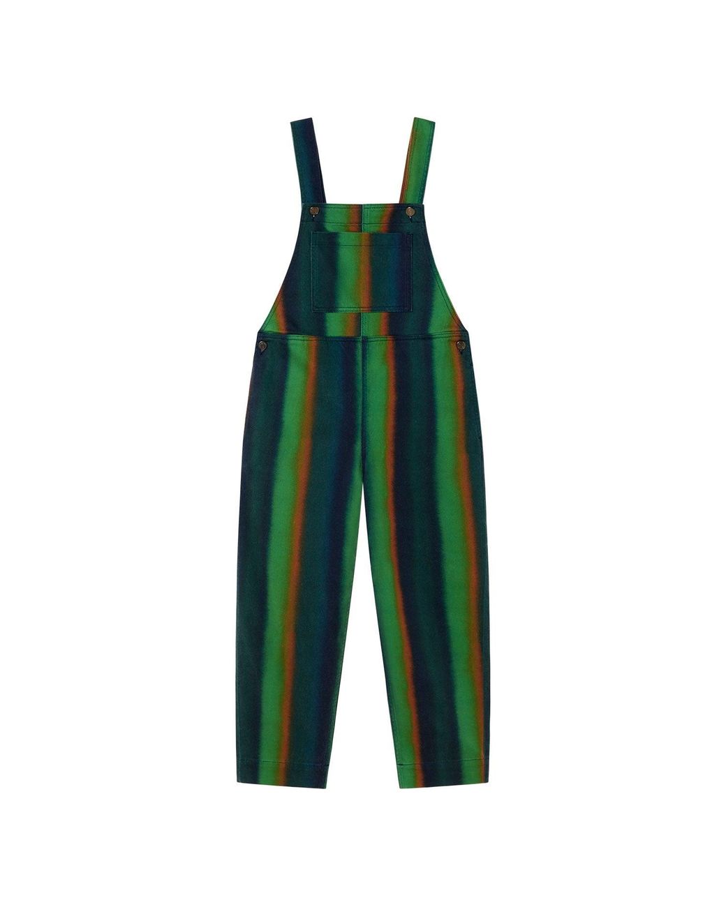 Thinking Mu Cropped Organic Cotton Jumpsuit in Green | Lyst