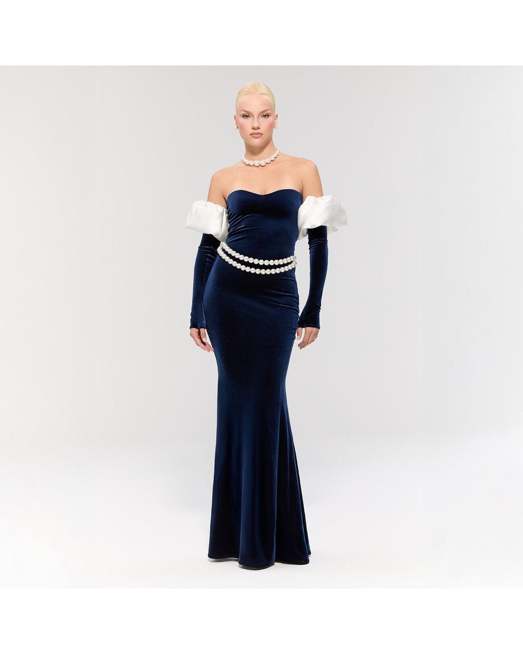 Nur Karaata Grand Duchess Dress in Blue | Lyst