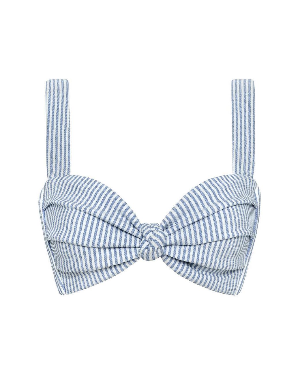 Montce Classic Stripe Hayden Bikini Top in Blue | Lyst UK