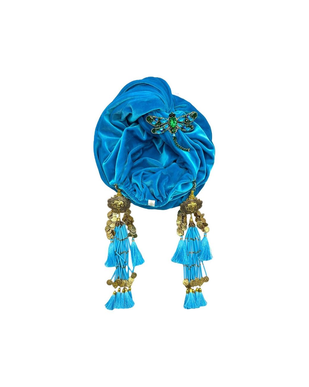 Julia Clancey Azure Dragon Fly Dream Turban in Blue | Lyst