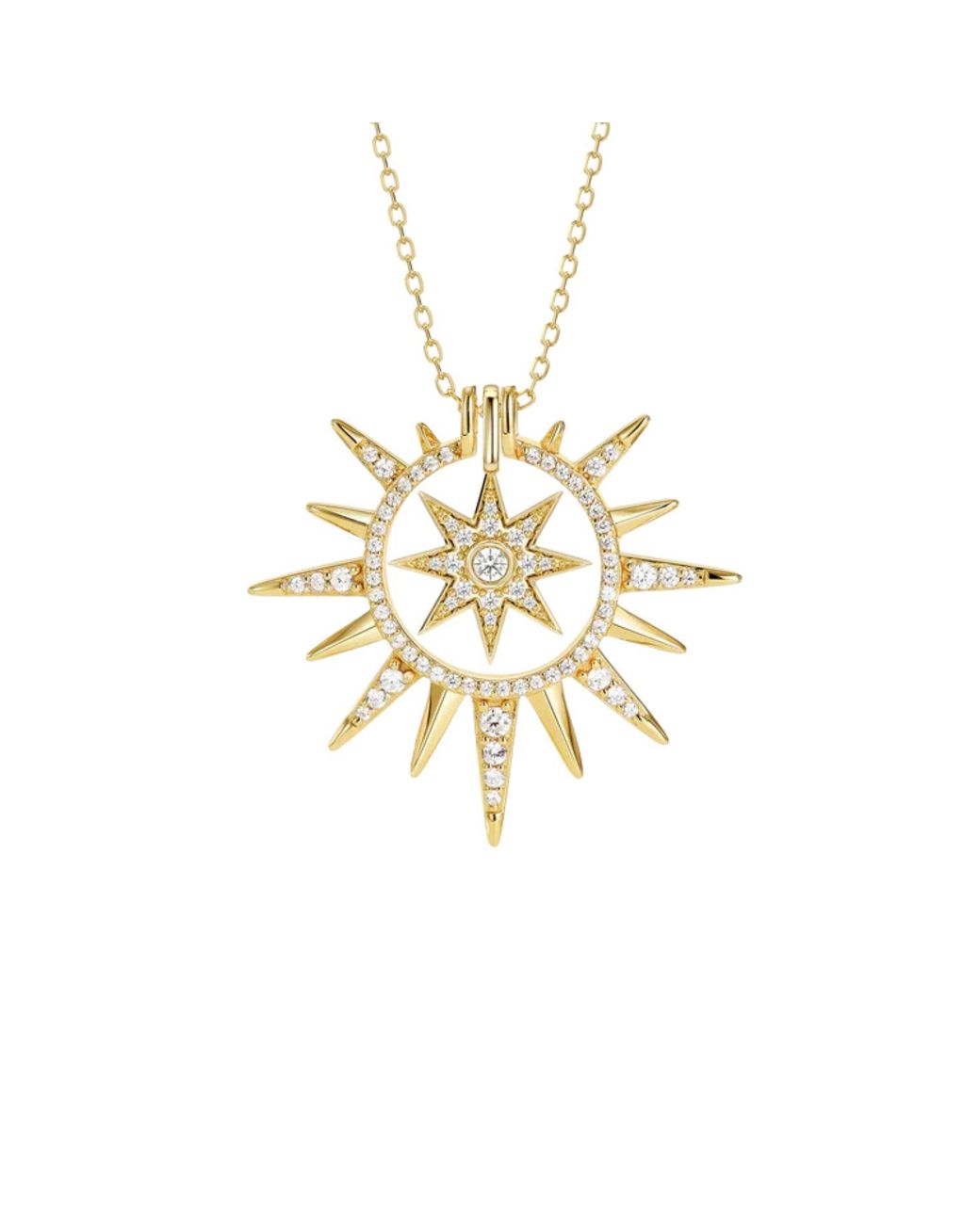 Vanimy Guidance Star Sunburst Necklace in Metallic | Lyst UK