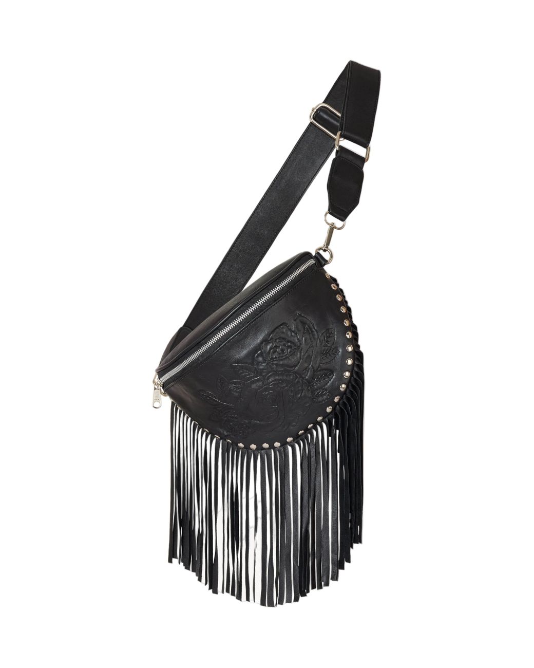 Jodi Lee Akaroa Rose Belt Bag in Black | Lyst