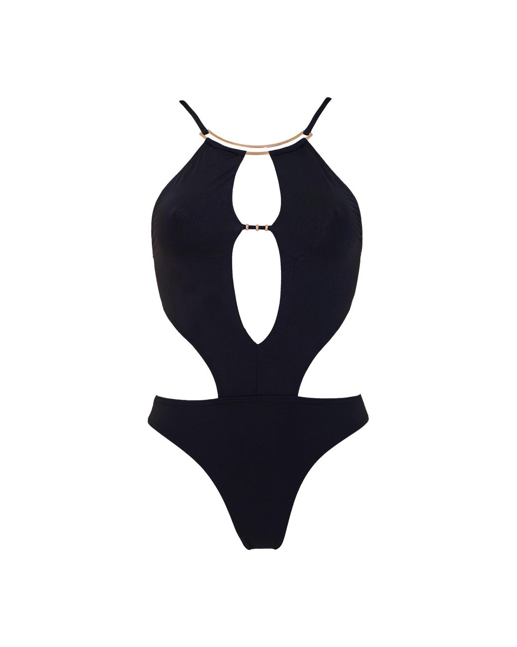 Aulala Paris The Cairo Contrast One Piece Trikini With Golden Chain in ...