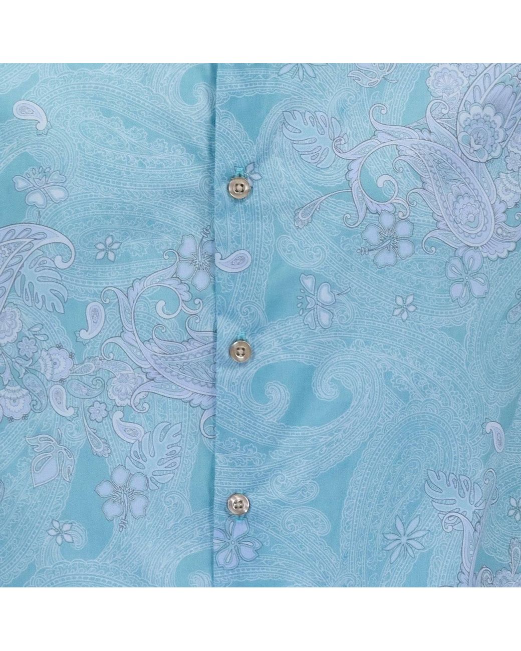 lords of harlech Todd Paisley Explosion Knit Shirt in Blue for Men ...