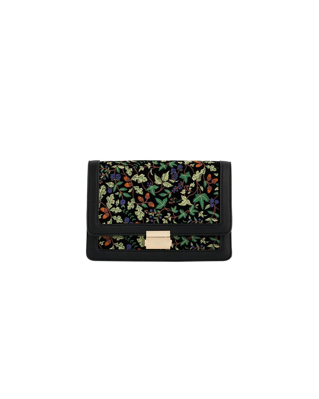 Fable England Embroidered Fold Over Bag in Black | Lyst