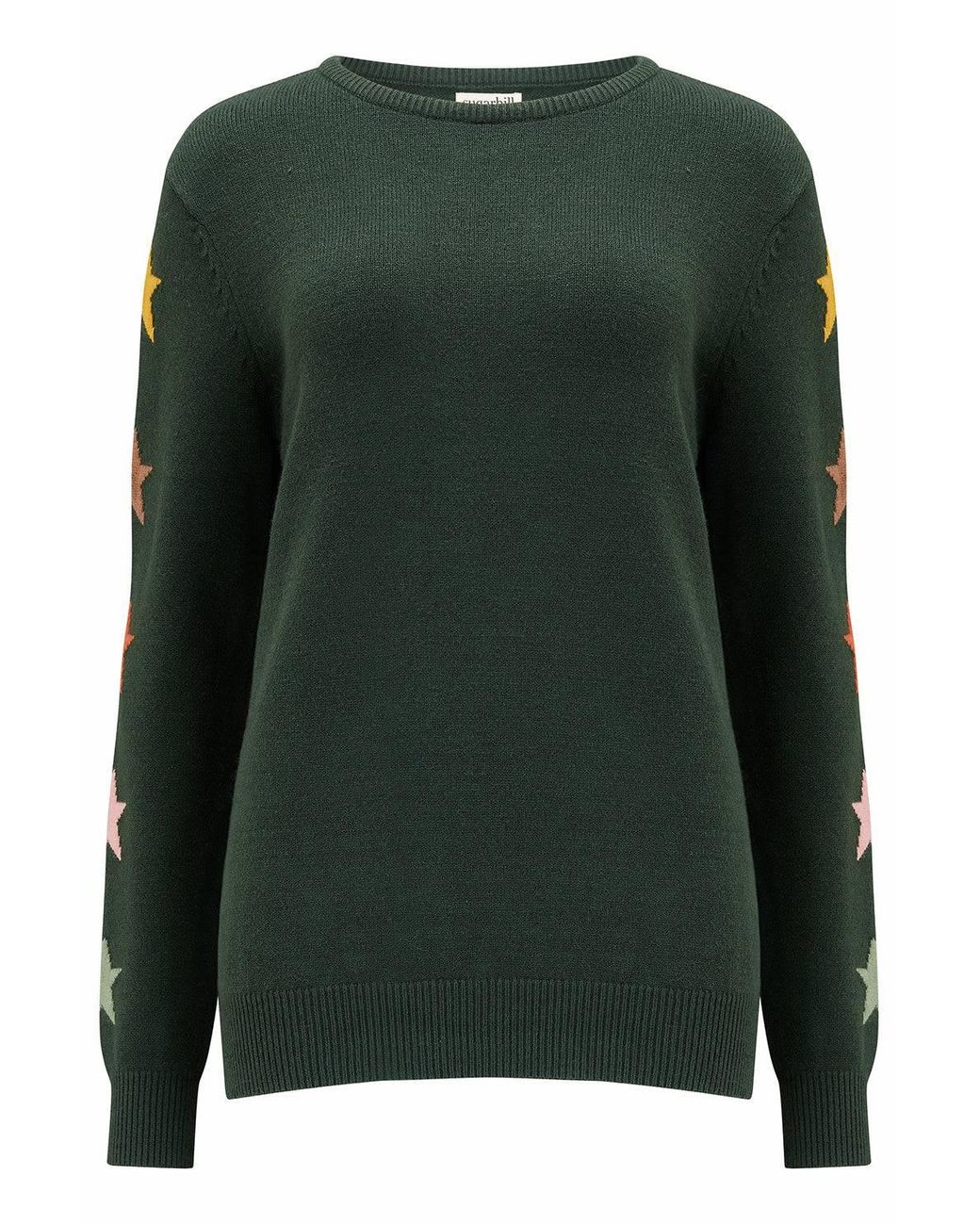 Sugarhill Stacey Sweater, Autumnal Star Sleeves in Green | Lyst UK